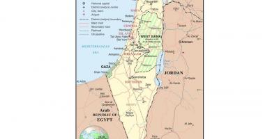 izrael térkép - Térkép izrael (Nyugat-Ázsia - Asia)